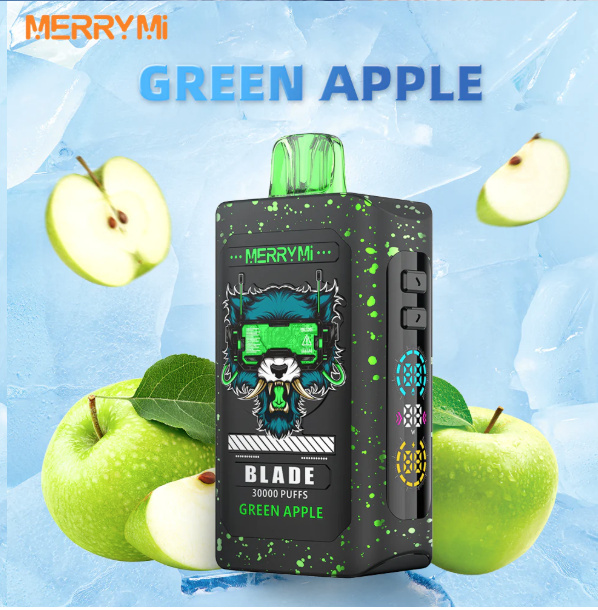 Merry Mi Blade Jednorazowy e-papieros 30000 Buchów o smaku Green Apple ...