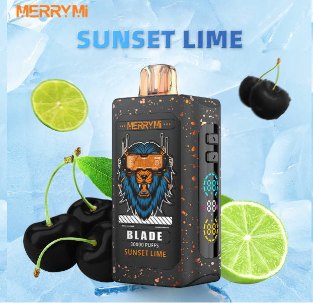 Merry Mi Blade Jednorazowy e-papieros 30000 Buchów o smaku Sunset Lime ...